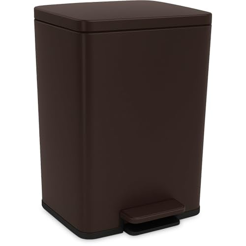50 Liter / 13.2 Gallon Soft-Close, Smudge Resistant Trash Can with Foot ...