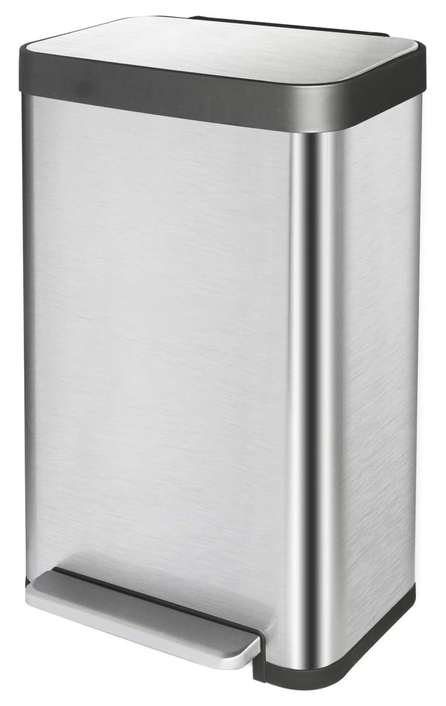 50 Liter / 13 Gallon Trash Can, Fingerprint Proof Stainless Steel ...
