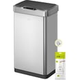 50 Liter Touchless Rectangular Motion Sensor Trash Can Brushed ...