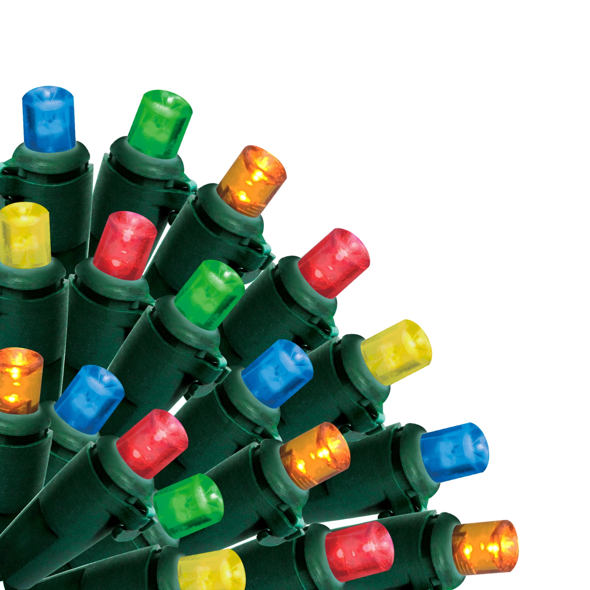 50 Lt Micro Mini Flex-Shape LED Lights, Multi, Brown Wire - Walmart.com