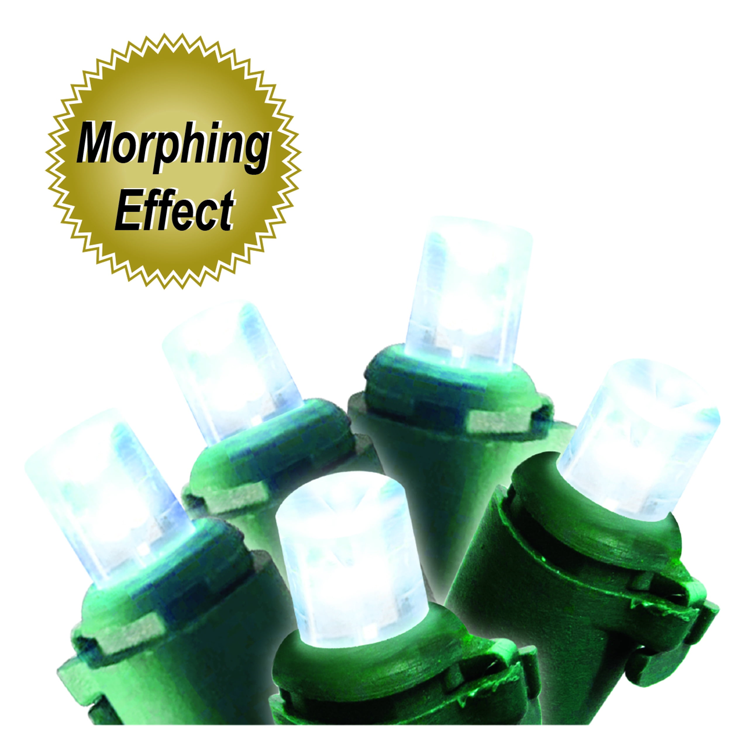 50 Lt Micro Mini Morphing LED Lights, Pure White, Green Wire - Walmart.com