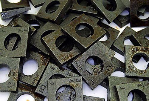 (50) Malleable 3/4 Square Bevel Washers -Beam Flange Wedge - Walmart.com