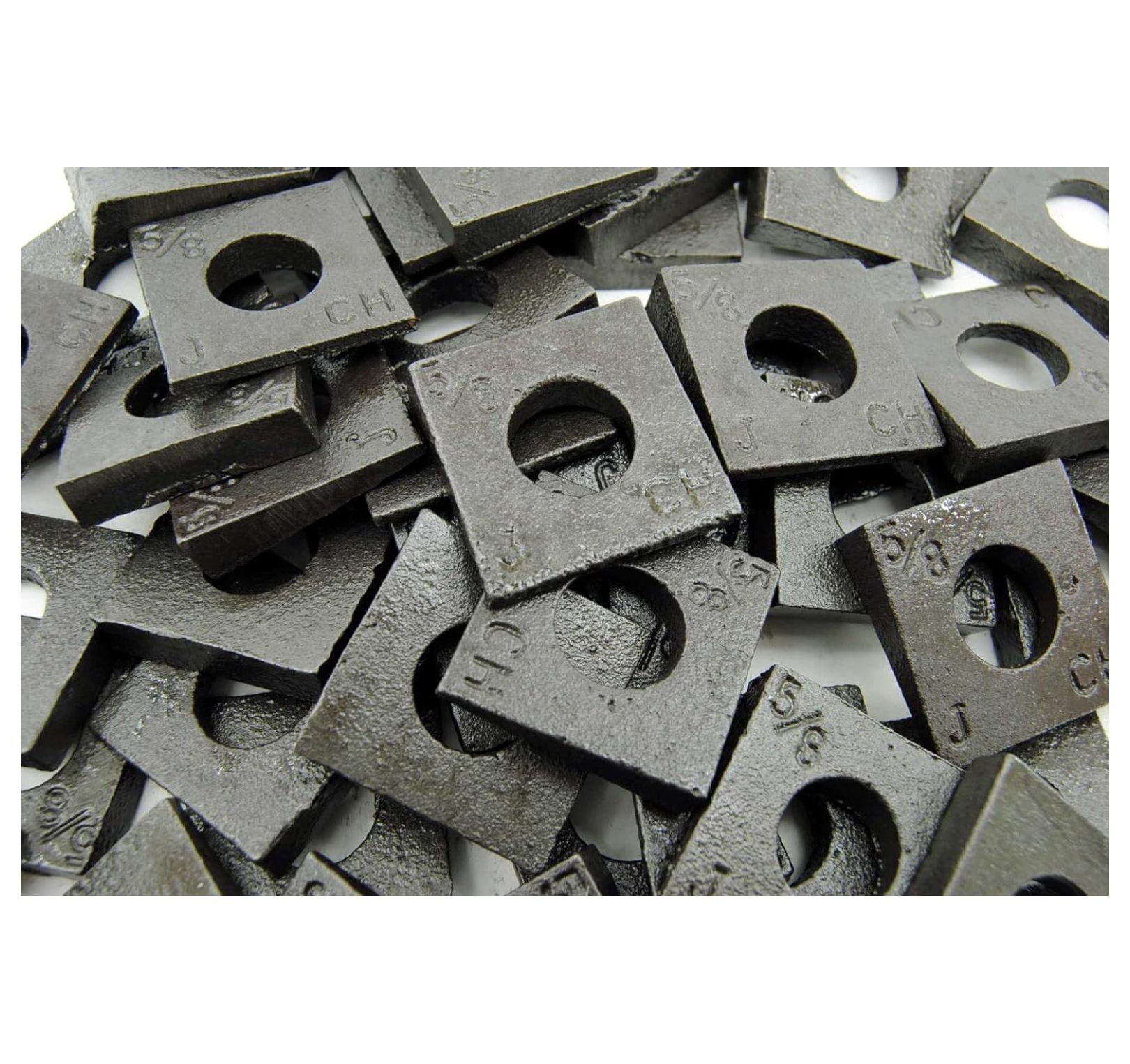 (50) Malleable 5/8 Square Bevel Washers I-Beam Flange Wedge - Walmart.com