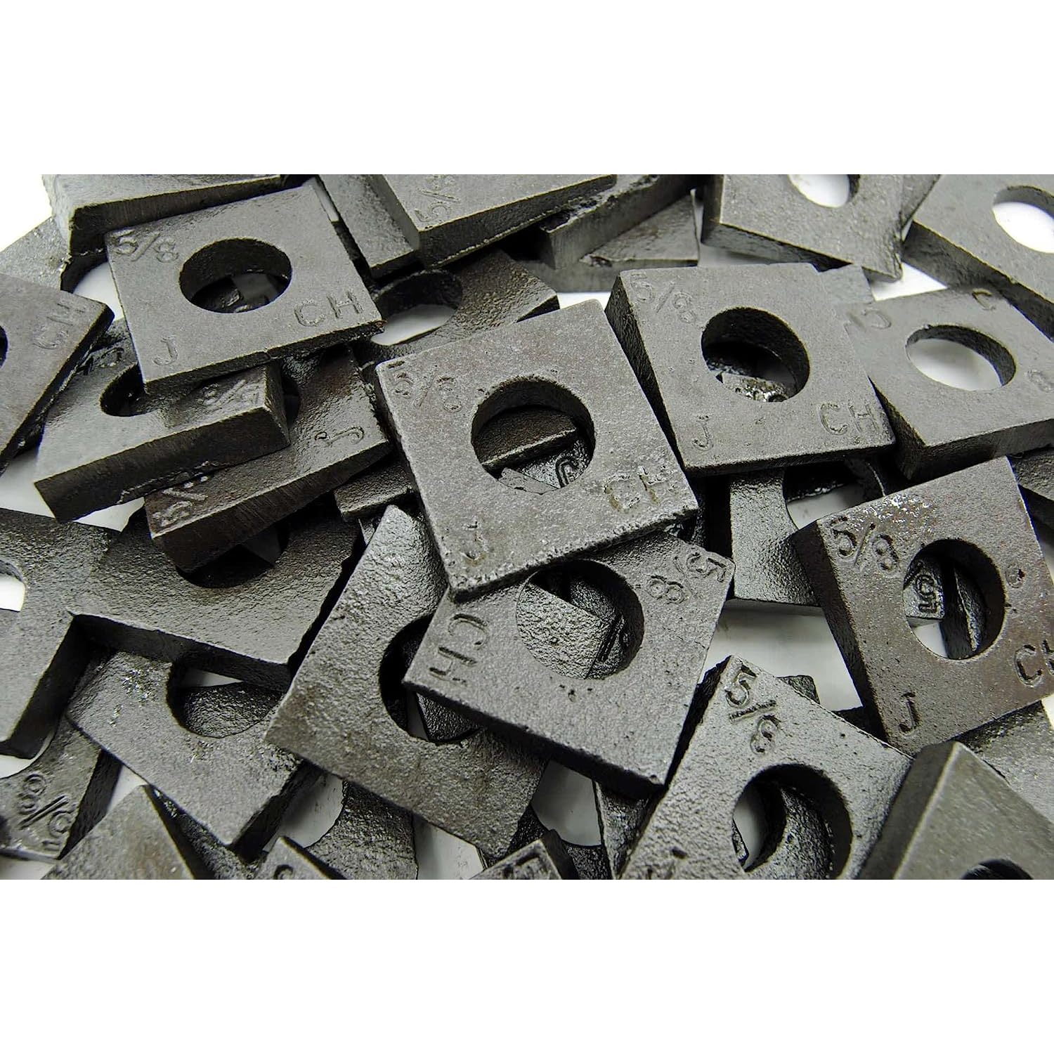 (50) Malleable 5/8 Square Bevel Washers I-Beam Flange Wedge - Walmart.com