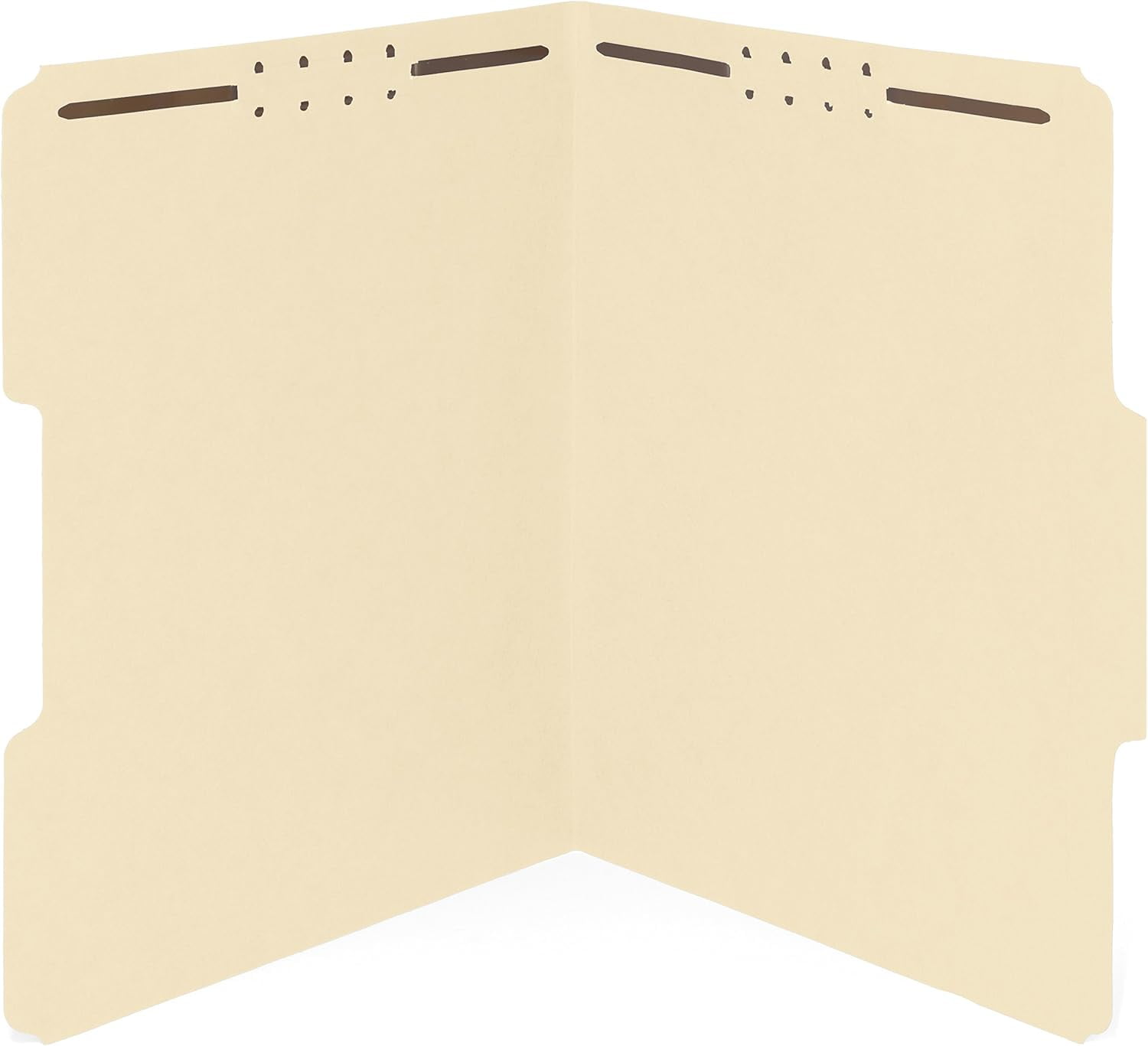 50 Manila Fastener File Folders - 1/3 Cut Reinforced Assorted Tab ...