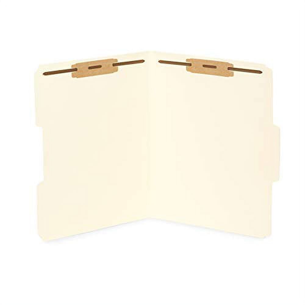 50 Manila Fastener File Folders - 1/3 Cut Reinforced Tab - Durable 2 ...