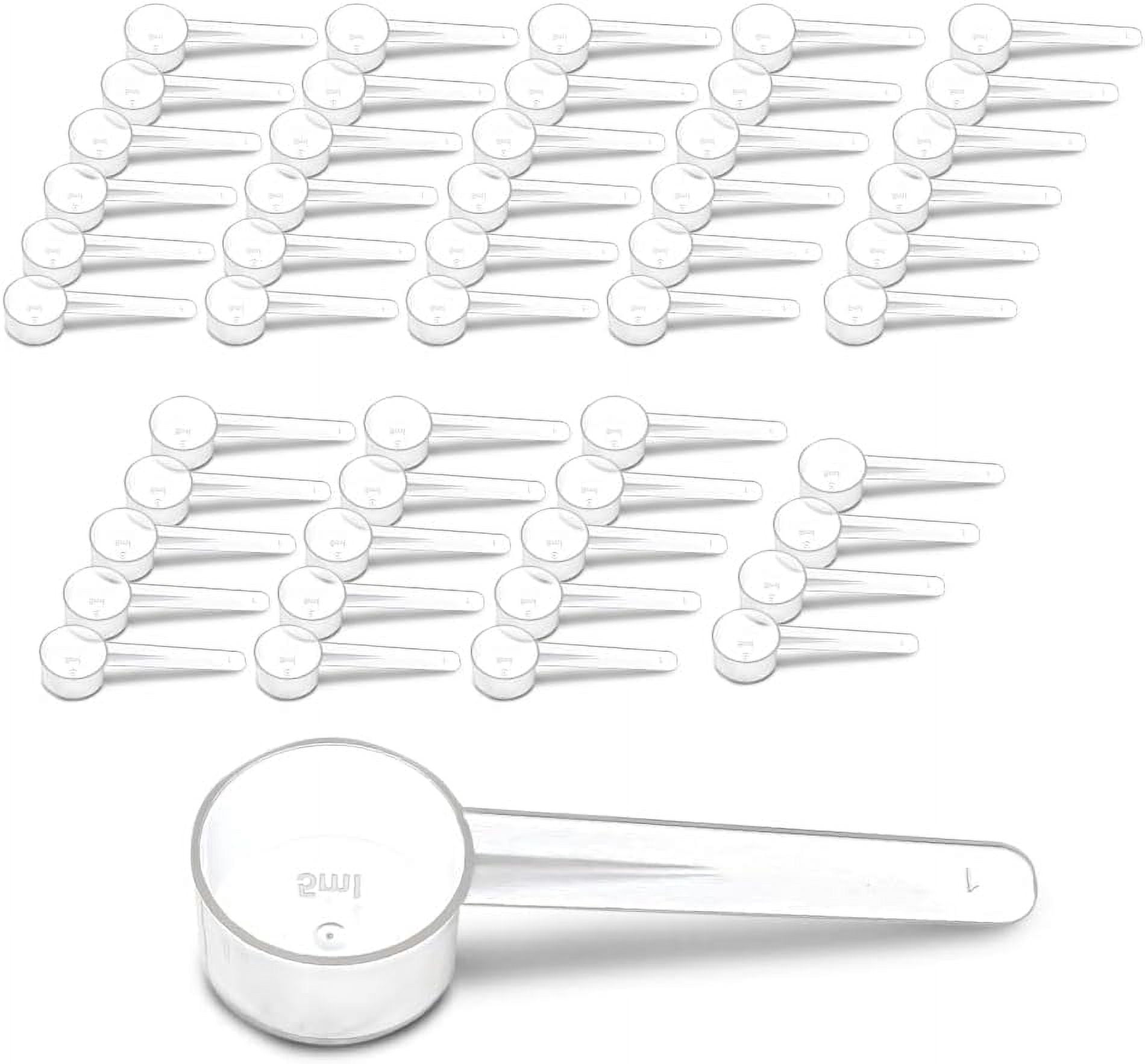 50 Measuring Spoons Set with Short Handle - 1 Teaspoon (5 ML) Clear ...