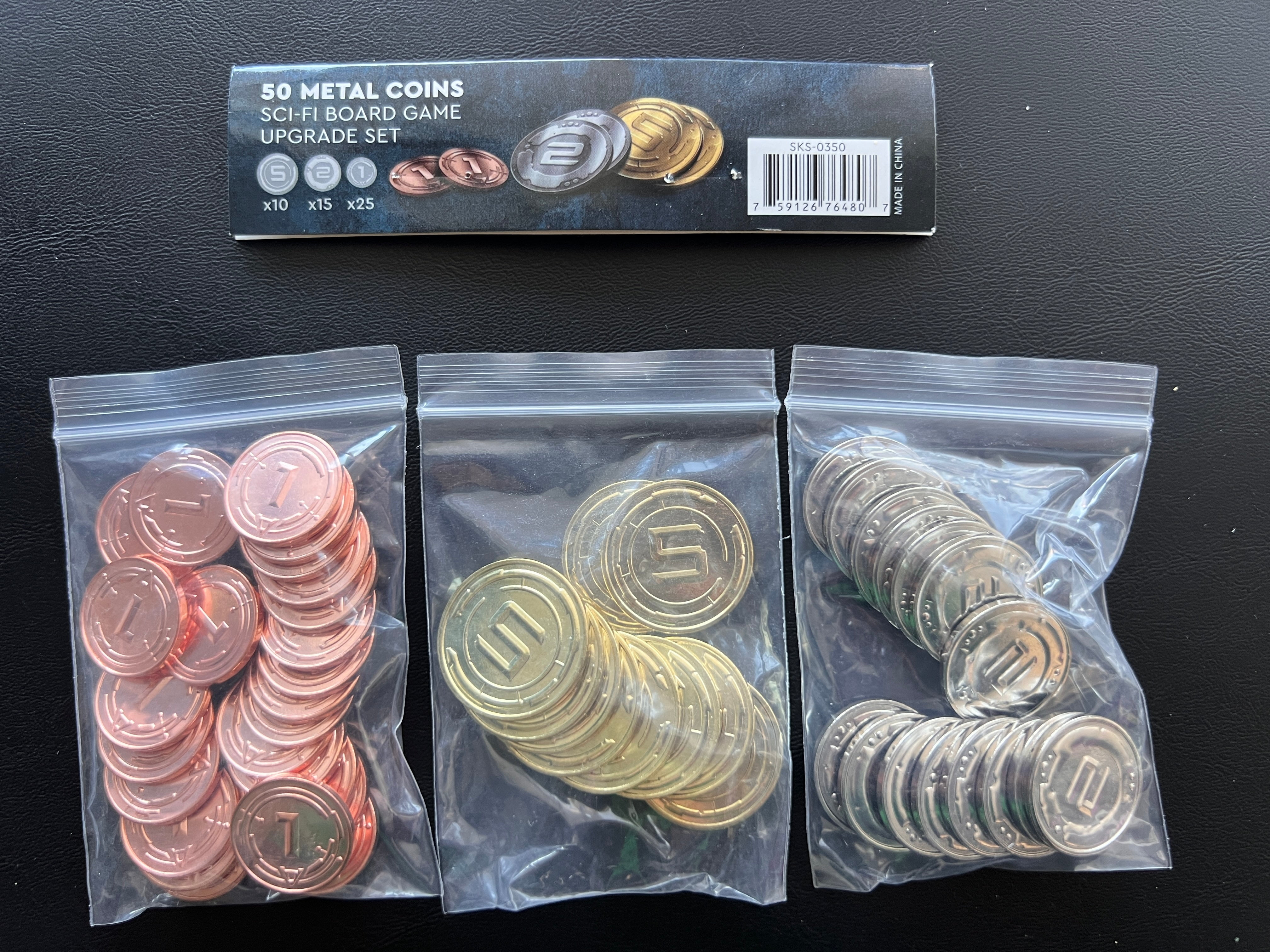 50 Metal Coin Board Game Upgrade Set (Sci-Fi Coins) NEW! - - Walmart.com