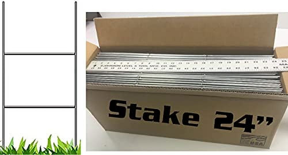 50 Metal Stake 10 x 24 inch Double H-Frame x 9 Gauge Galvanized Wire ...