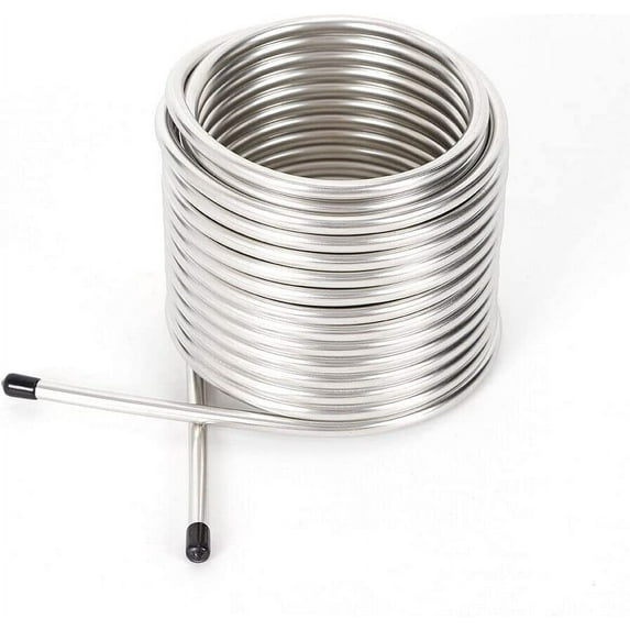 50' Mini Wort Chiller, 2 layers Coil Stainless Steel Home Brewing Beer ...