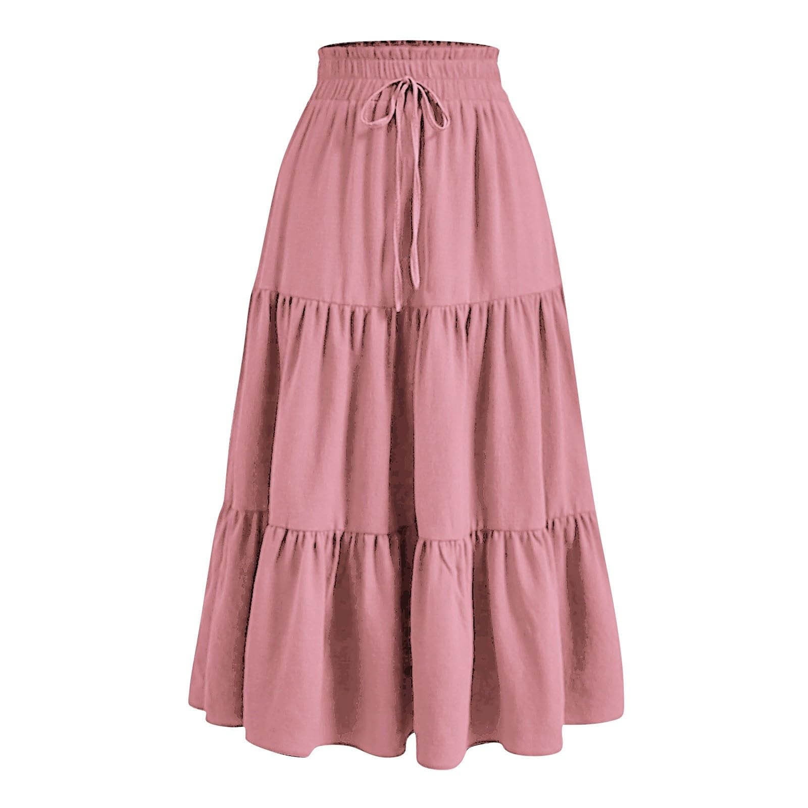 Up to 50% off Miqool Women's Flowy Boho Maxi Skirt Summer Casual ...
