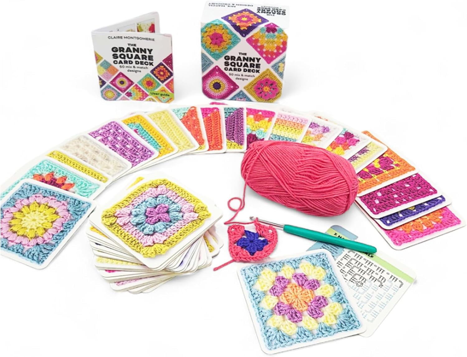 50 Mix and Match Designs Granny Square Cardboard Set, Crochet Patterns ...