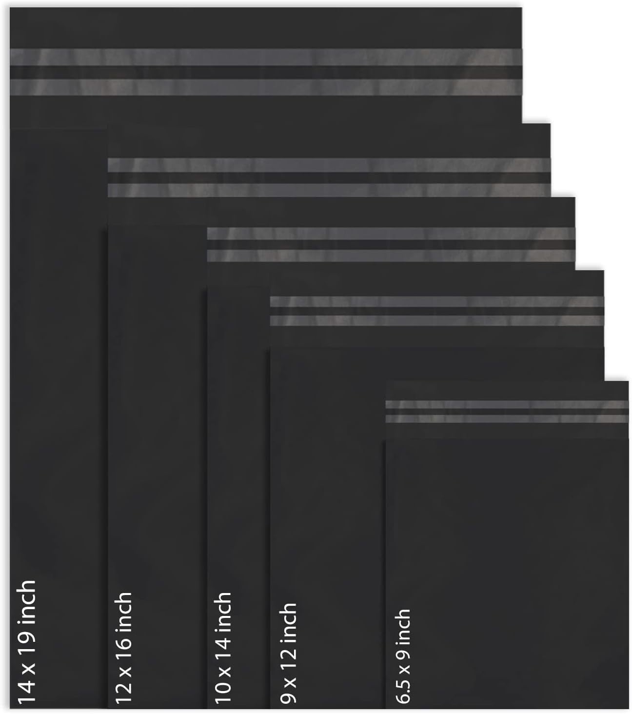 50 Mixed Mailing Poly Postal Self Seal Bags 5 Sizes 10 from Each Red ...