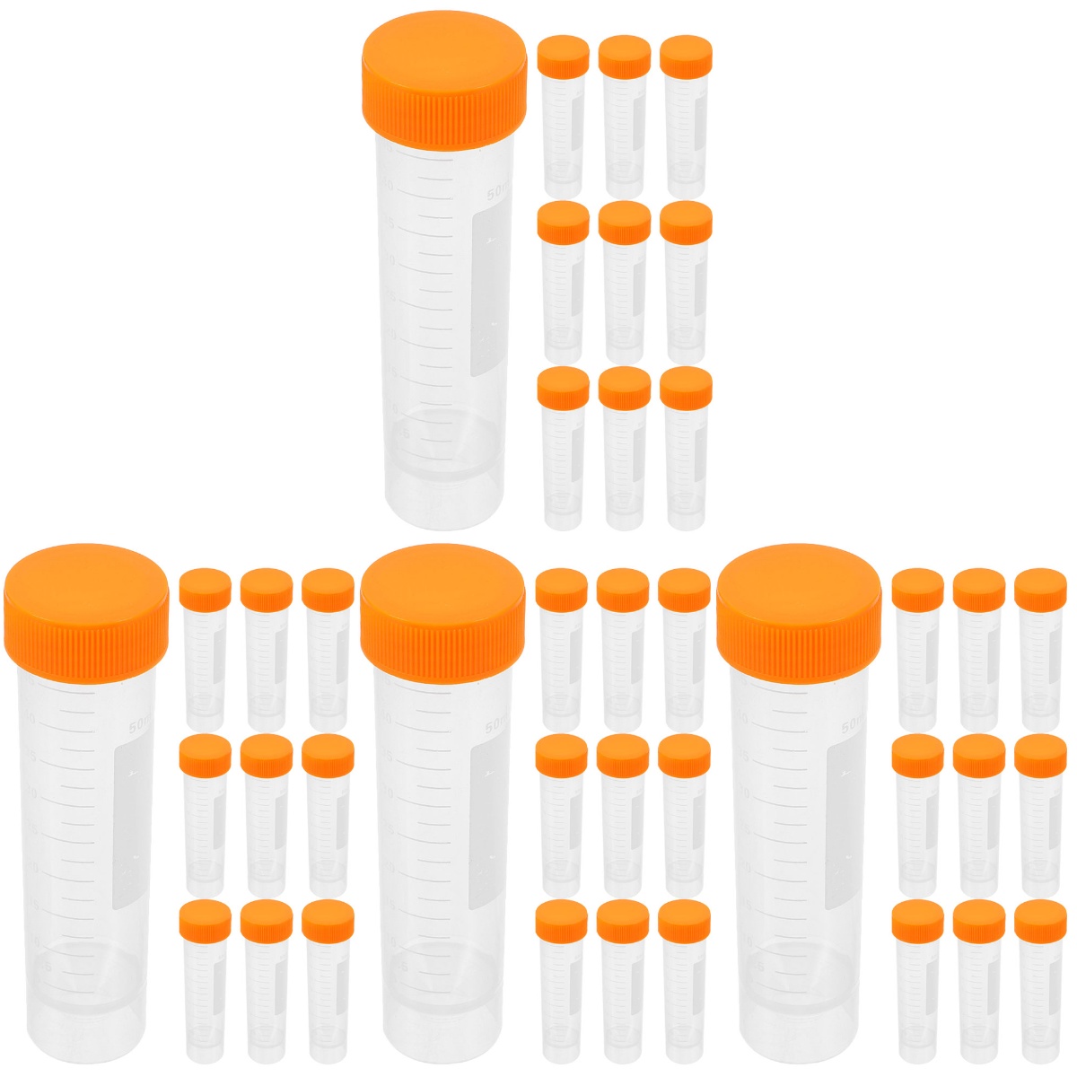 50 Ml Bottles with Caps Centrifuge Test Tubes Round Bottom ...