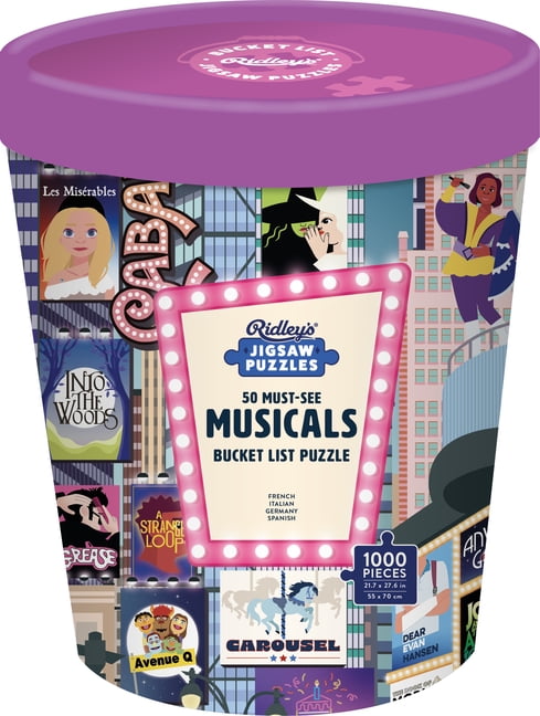 50 Must-See Musicals Bucket List 1000-Piece Puzzle (Jigsaw) - Walmart.com