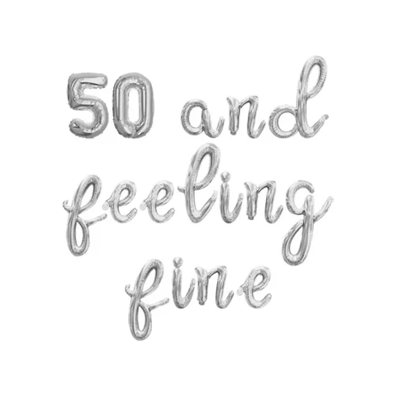 50 NEVER LOOKED SO GOOD Cursive Letter Balloon Banner -50th Birthday ...