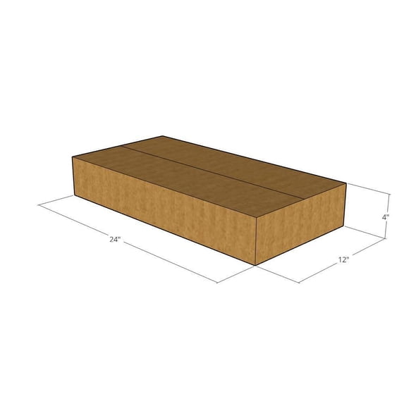 50 New Corrugated Boxes - 24x12x4 - 32 ECT for Packing, Bulk Moving ...