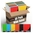 50 Notebooks Pack – One Subject Notebooks Wide Ruled Bulk 70 Sheets ...