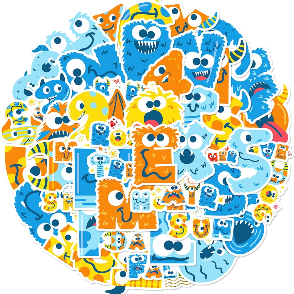 50 Number Alphabet Children's Training Puzzle Stickers DIY English ...