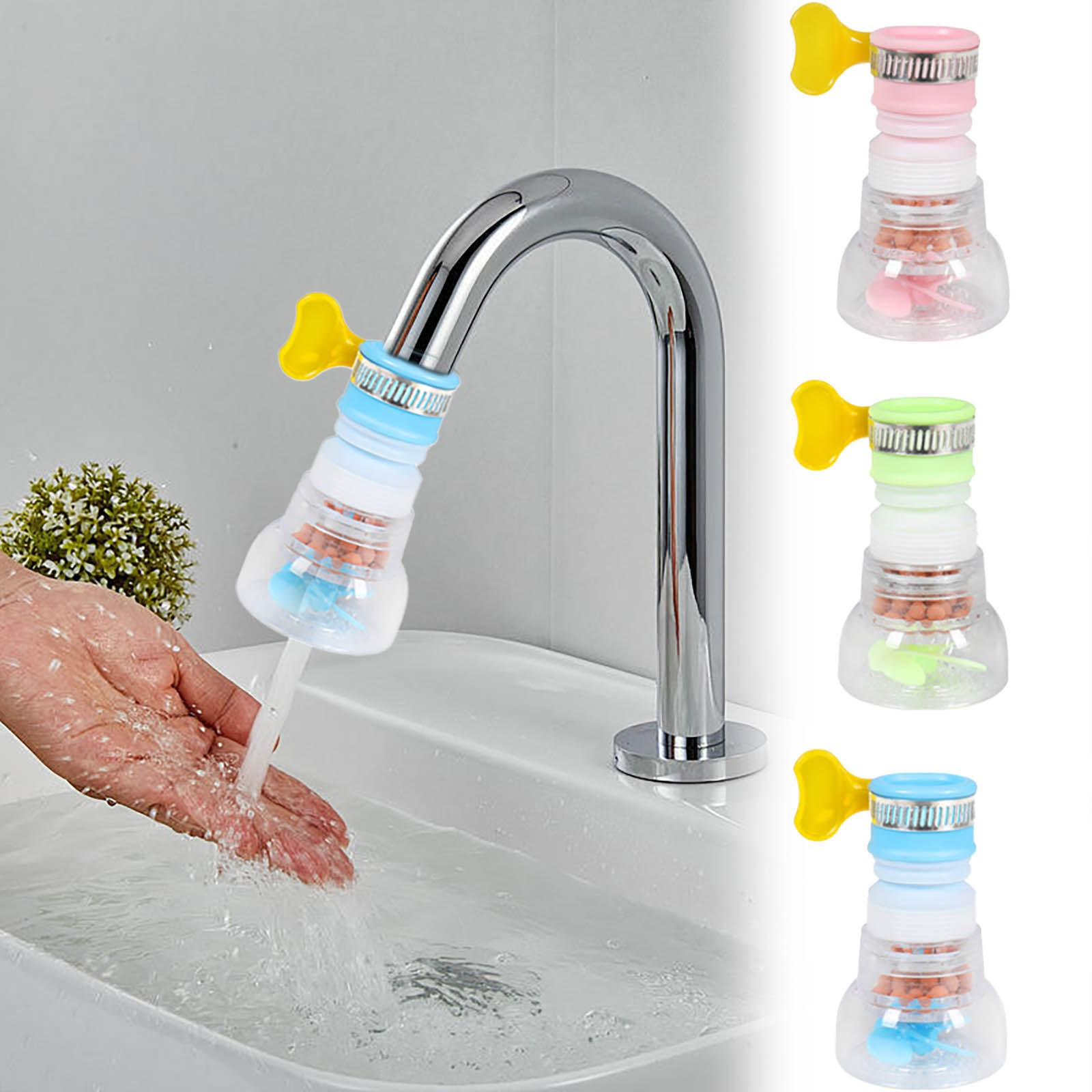 Up to 50% OFF, Kitchen Showerhead, Retractable Rotating Head, Splash ...