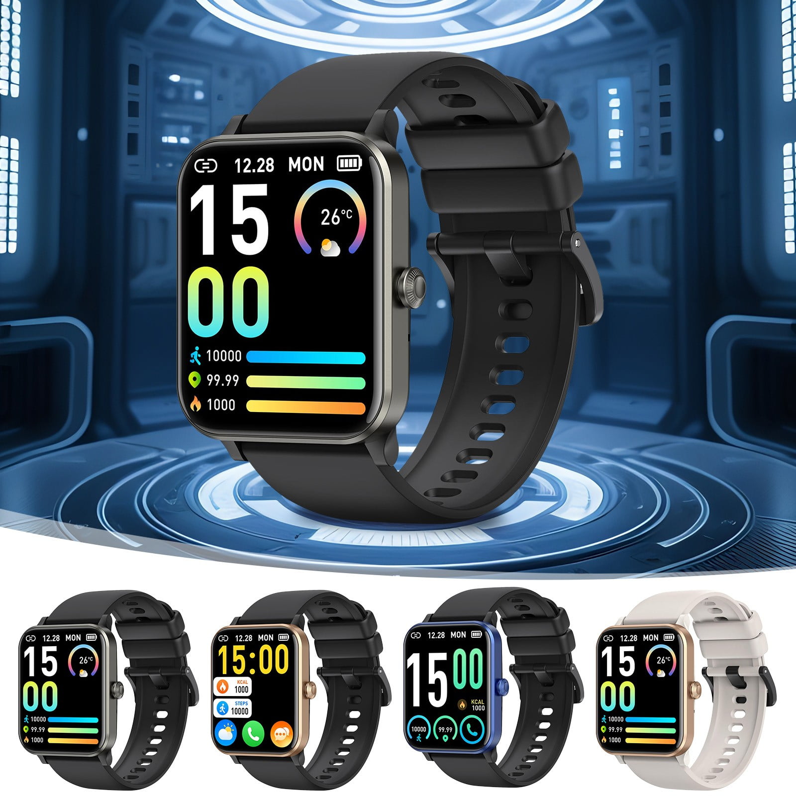 Up to 50% OFF,Smartwatch,Full Screen Smart Fitness Watch for Android ...