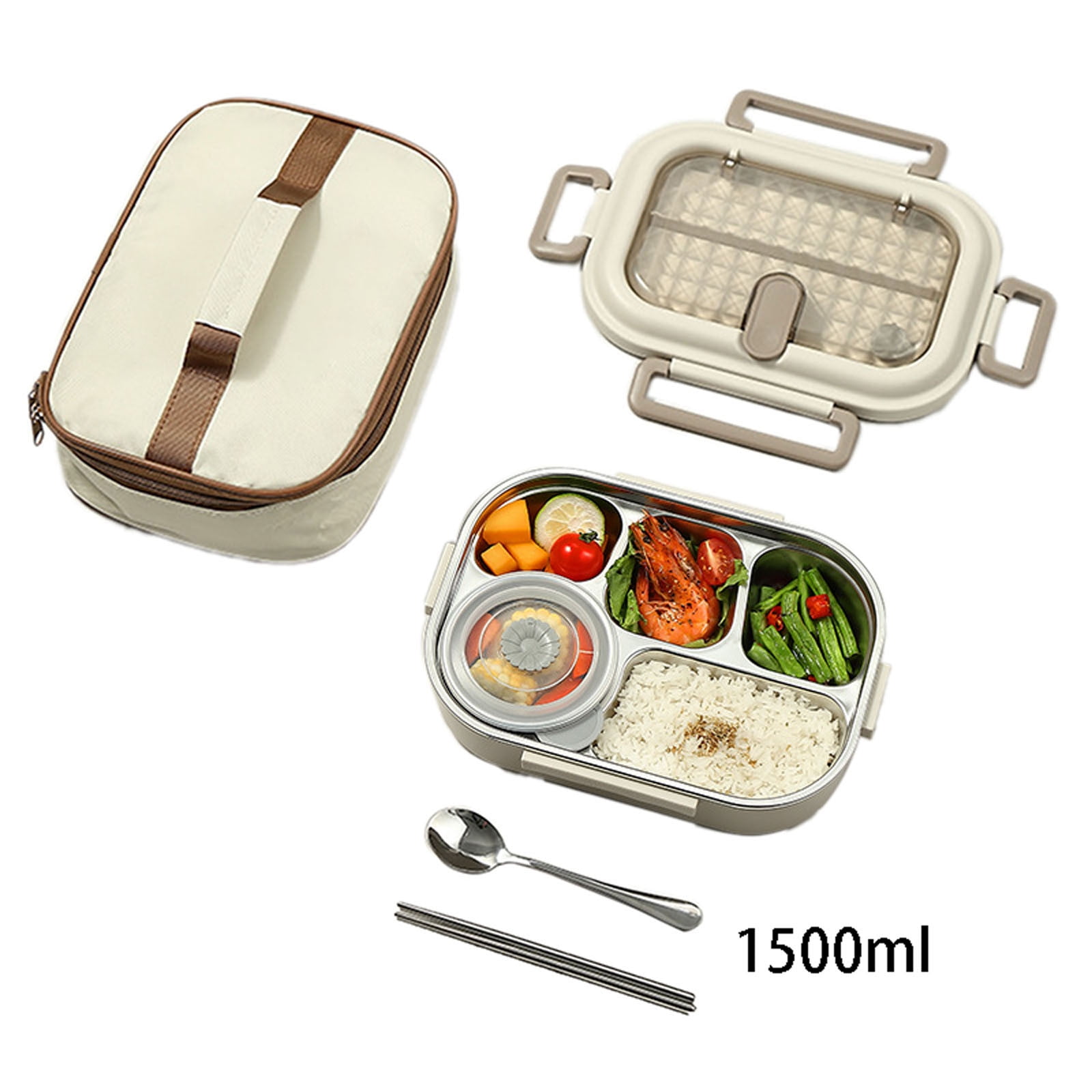50 OZ Microwaveable Stainless Steel Bento Box - 2025 Upgrade 4 ...