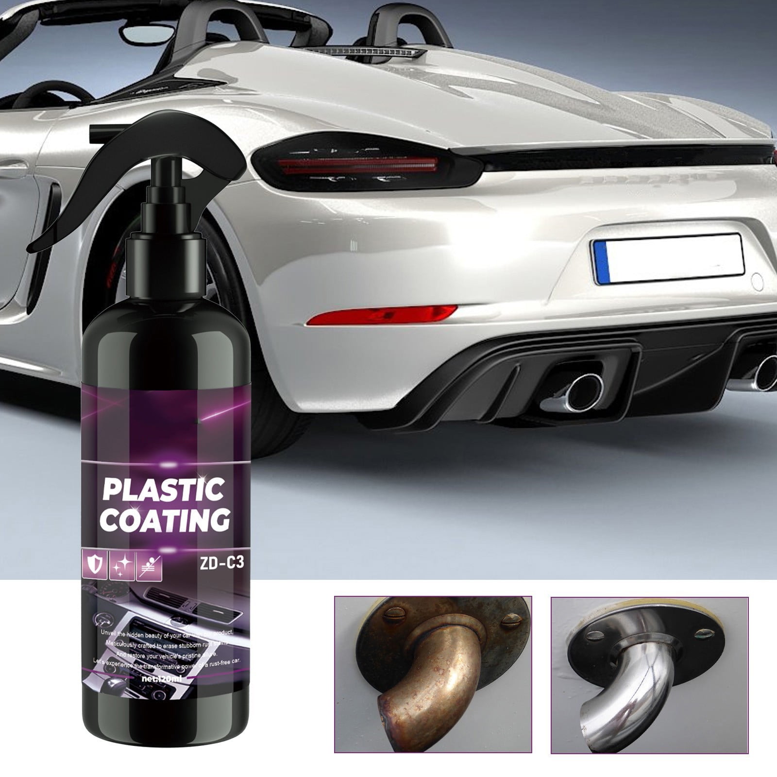 Up to 50% Off,Car Rust Removal Cleaner,120ml Rust Cleaning Solution for ...