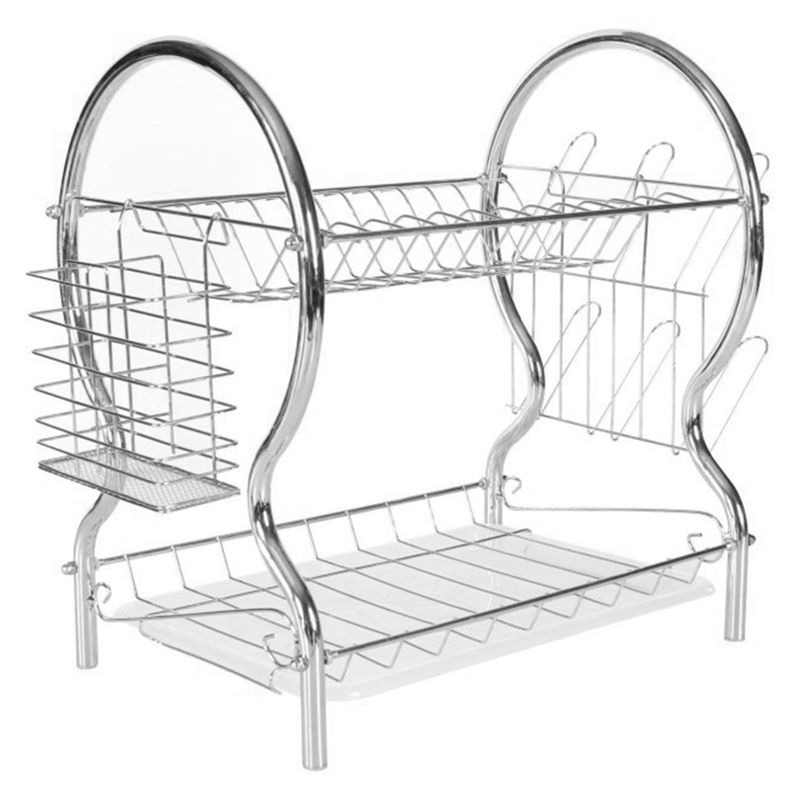 50% Off Clear! 2 Layer 38cm Dish Drainerd Dual Layer Dish Drying Rack ...