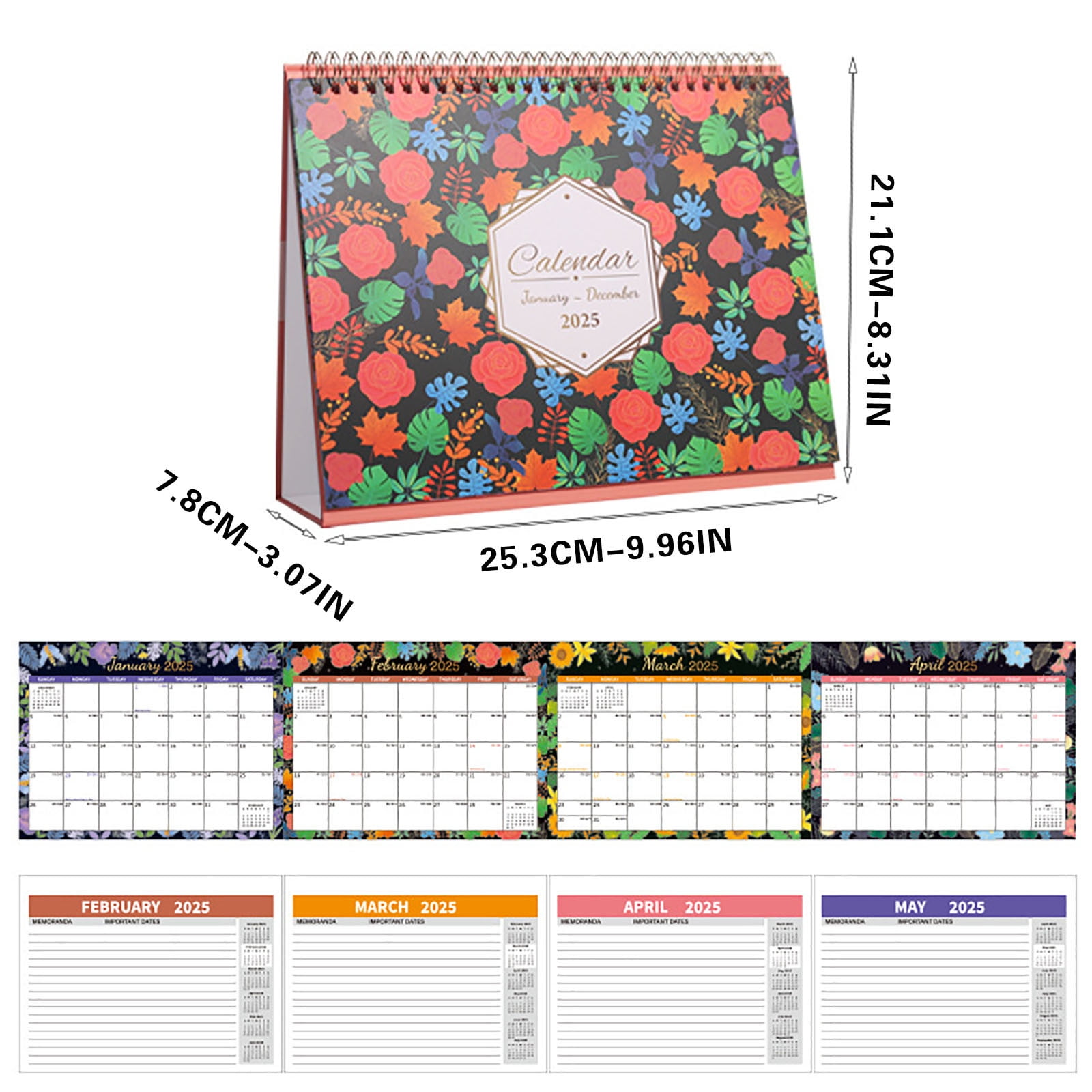 50% Off Clear! 2025 Desktop Calendar Monthly Calendar Desktop Calendar ...