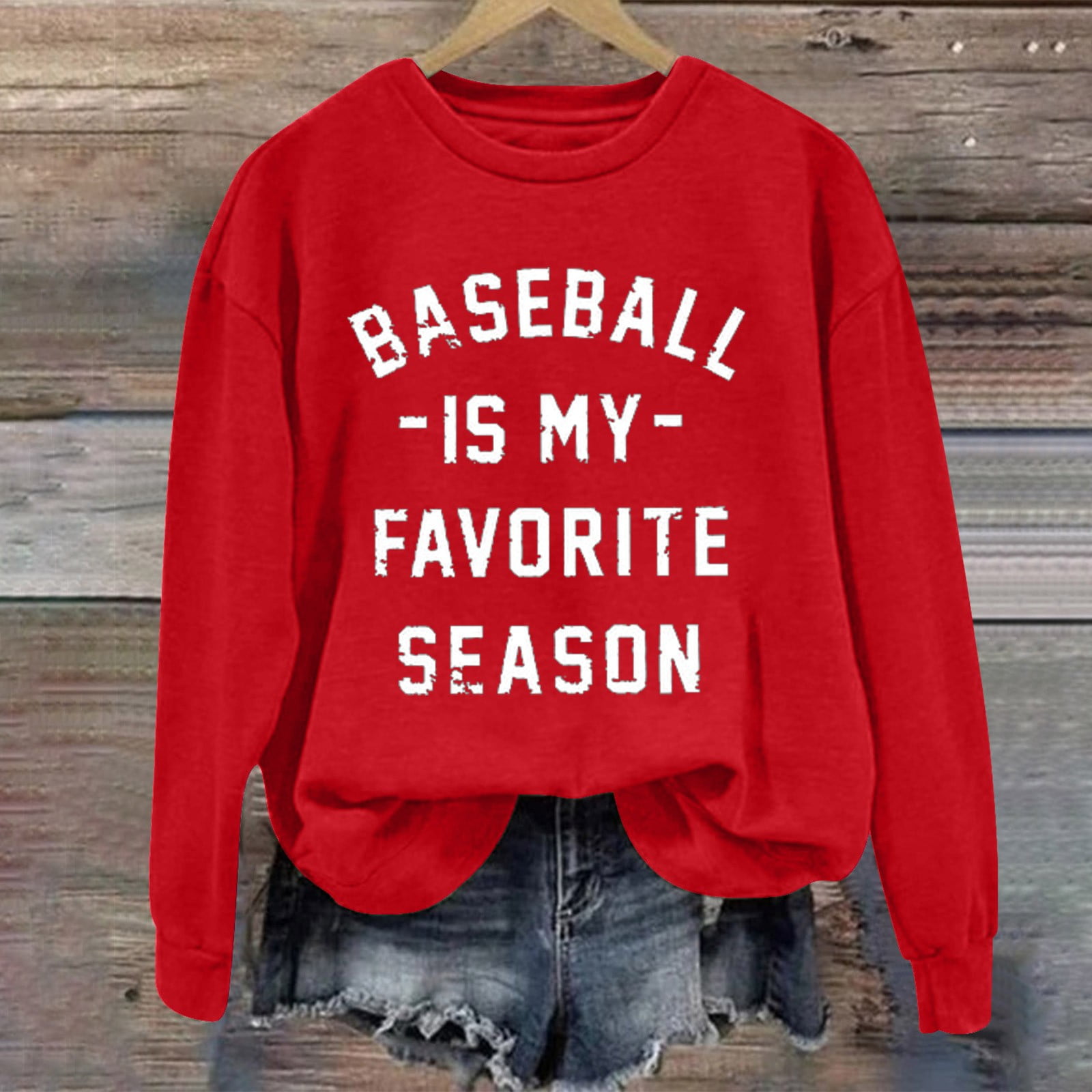 50% Off Clearance Graphic Sweatshirts for Women Baseball Is My Favorite ...