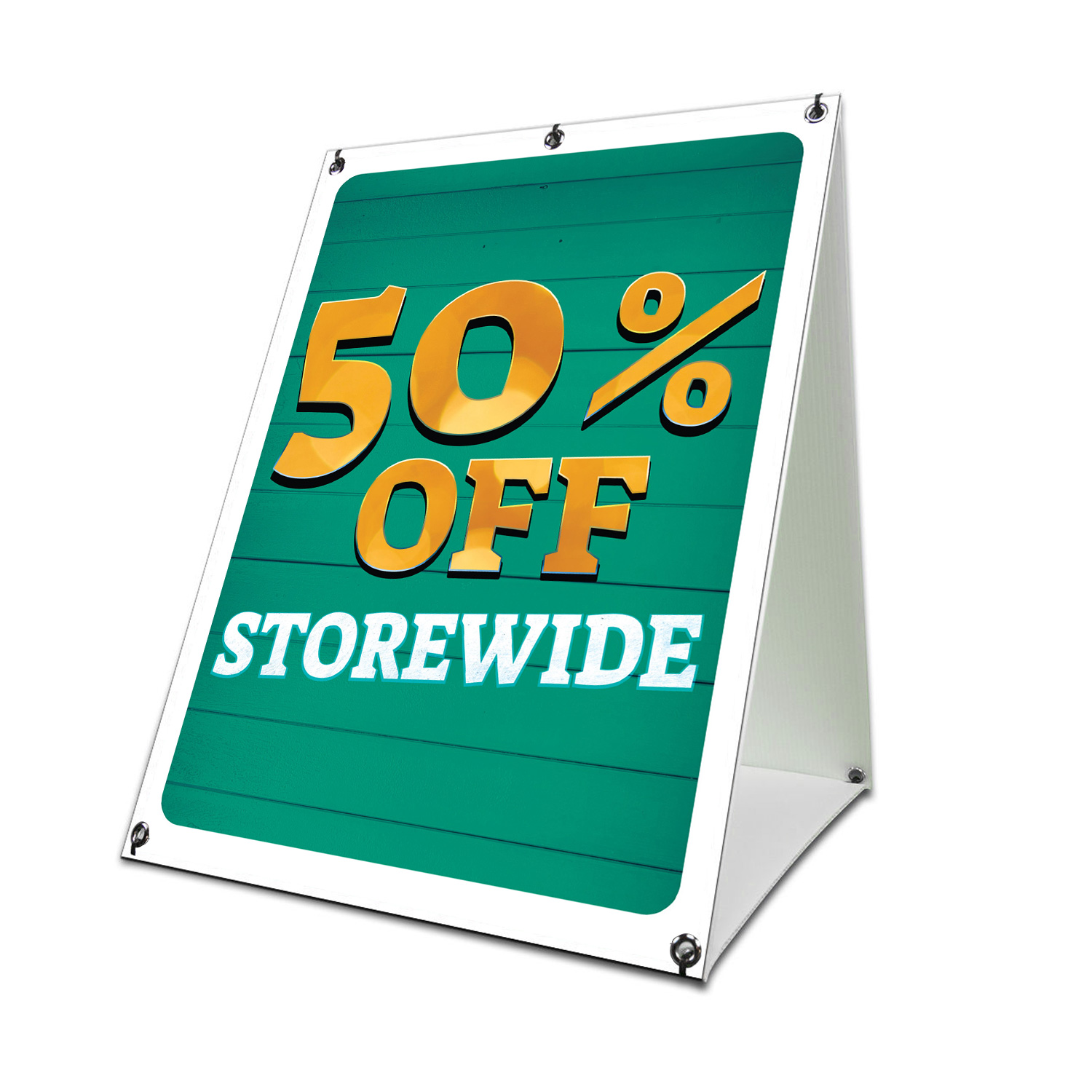 50% Off Storewide 24" x 36" A-frame Sidewalk Sign| Advertise Your Business | Images On Both ...