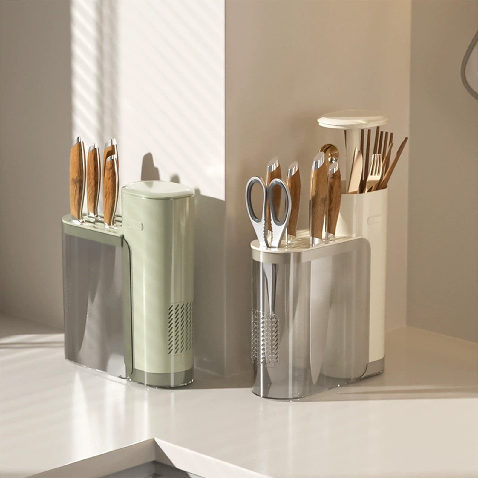 Up To 50% Off! mtvxesu Stainless Steel Cutlery Organizer Bucket For ...