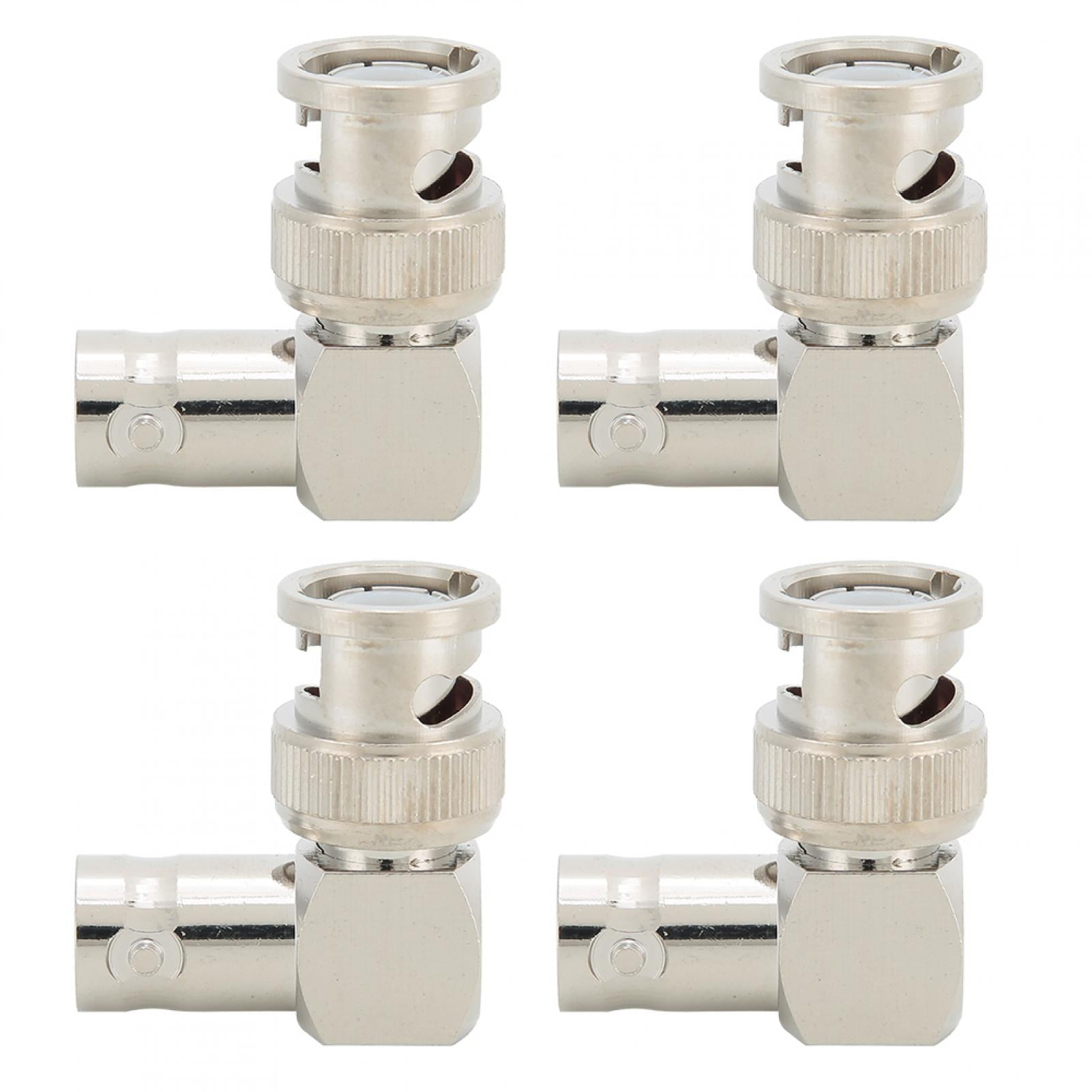 50 Ohm BNC Male to Female Right Angle Elbow Adapter Connector - 4 Pack ...