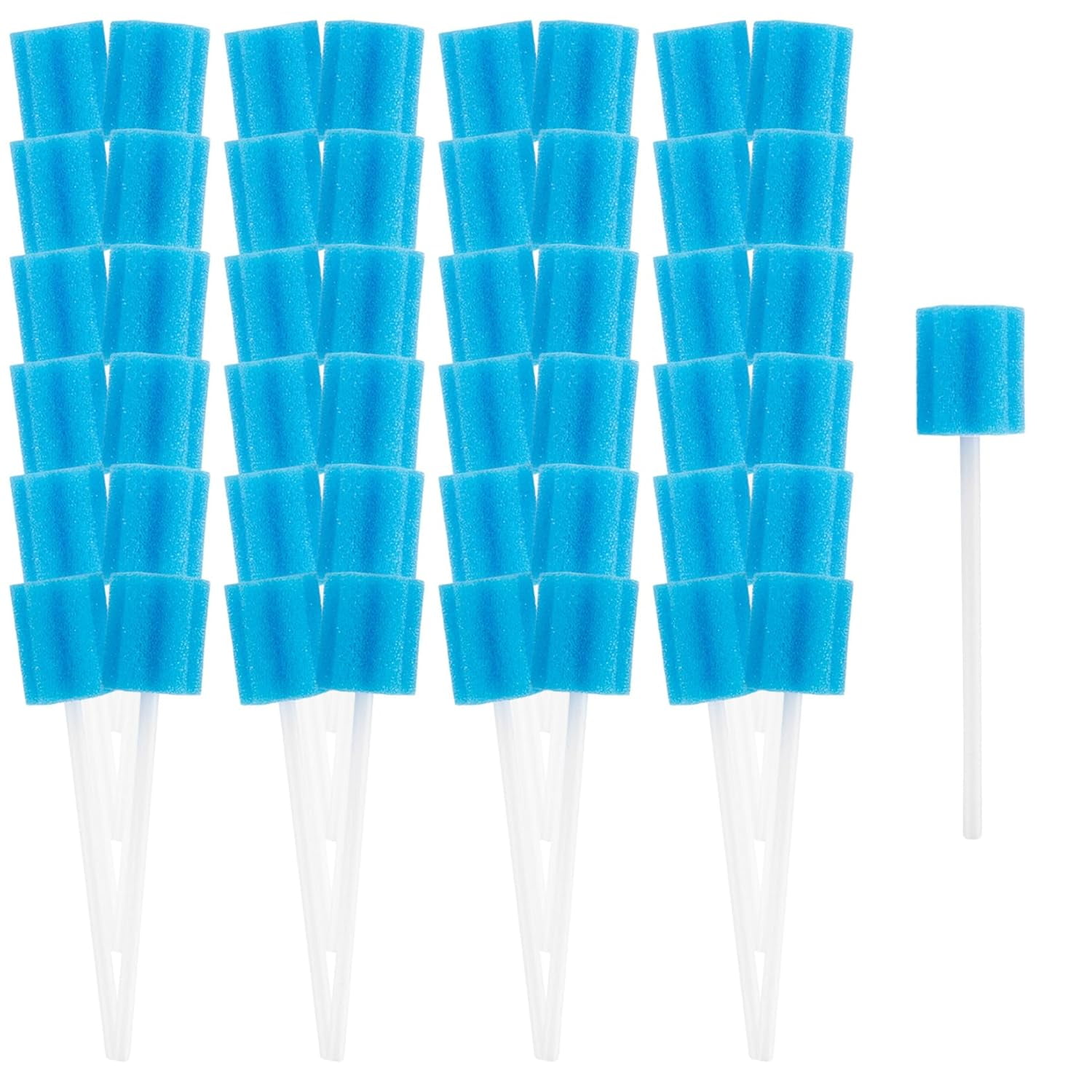 50 Oral Cleaner Swabs Disposable Sponge - Toothettes Mouth Swabs ...
