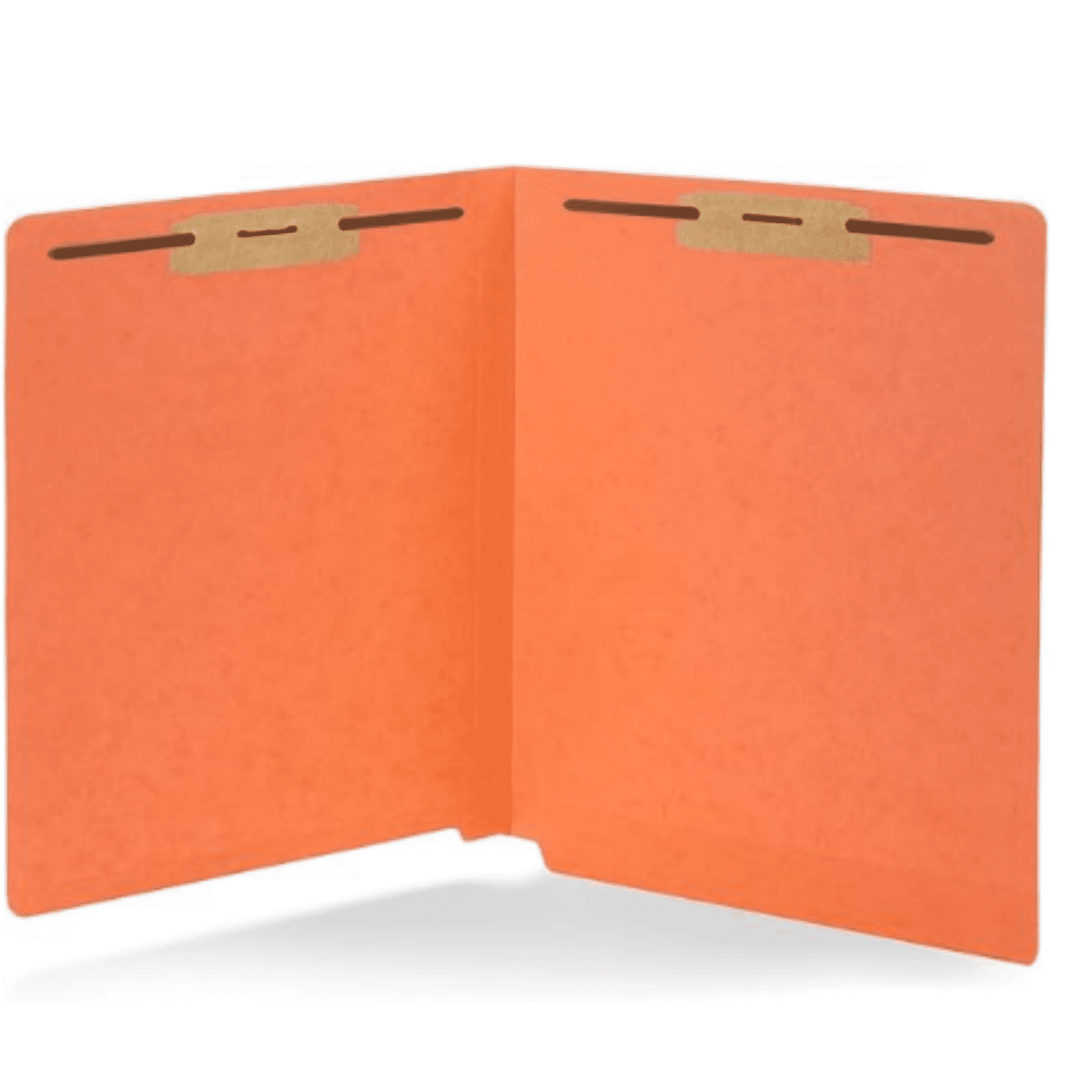 50 Orange End Tab Fastener File Folders - Reinforced Straight Cut Tab ...