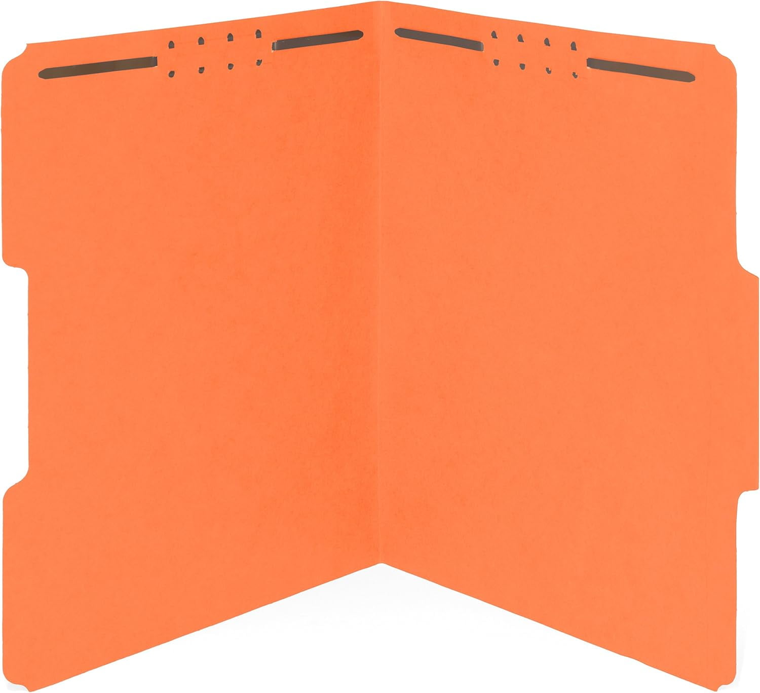 50 Orange Folders with Prongs, Orange File Folders with Fastener - 1/3 ...