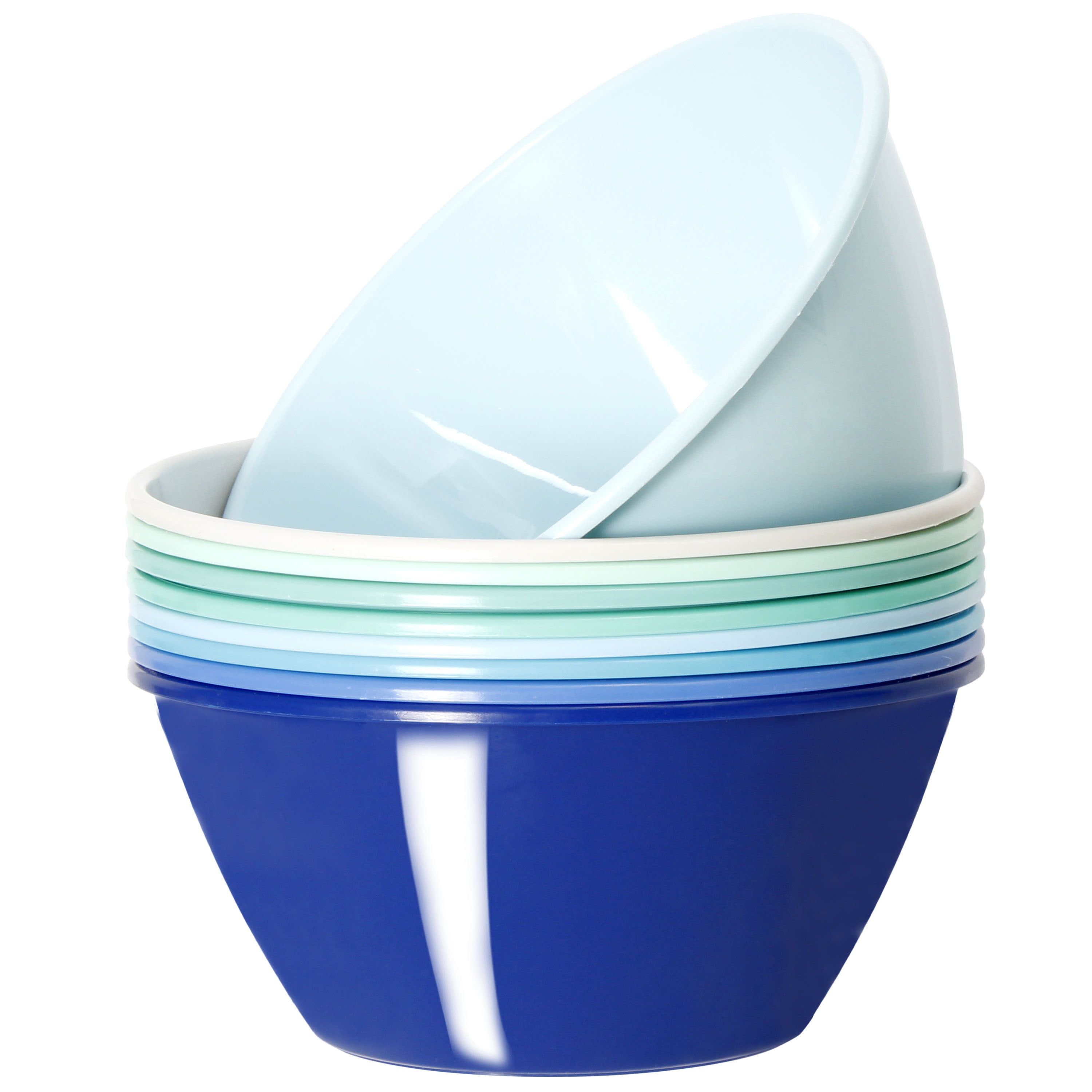 50 Ounce Plastic Bowls, Large Cereal Bowls, Large Soup Bowls, Set of 9 ...