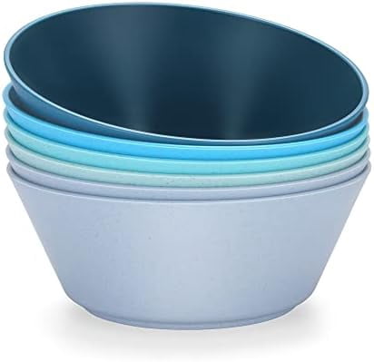 50 Oz Large Cereal Bowls, Unbreakable Wheat Fiber Salad Bowl Sturdy and ...