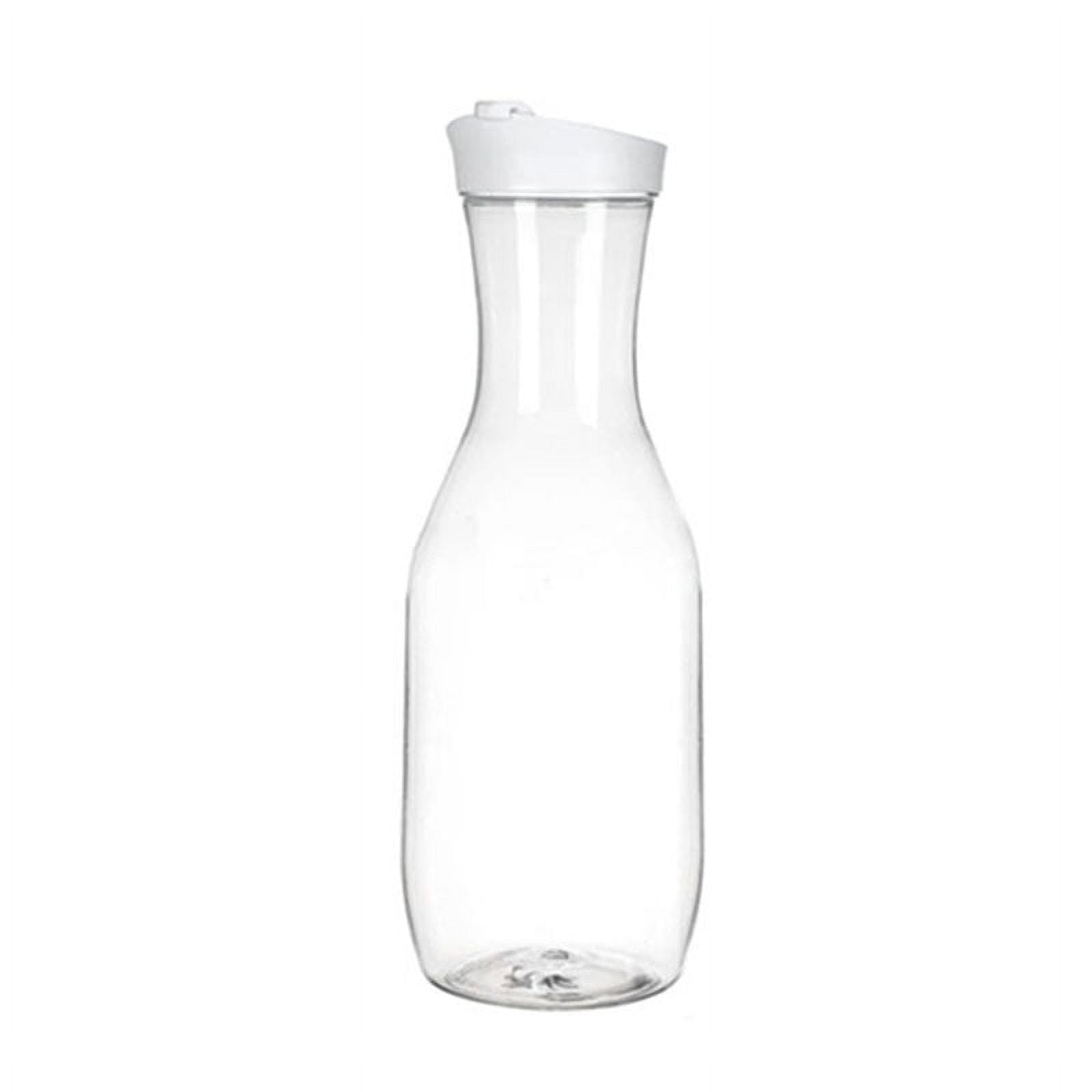 50 Oz Large Plastic Water Bottle with Flip Cap, Square Base Juice ...