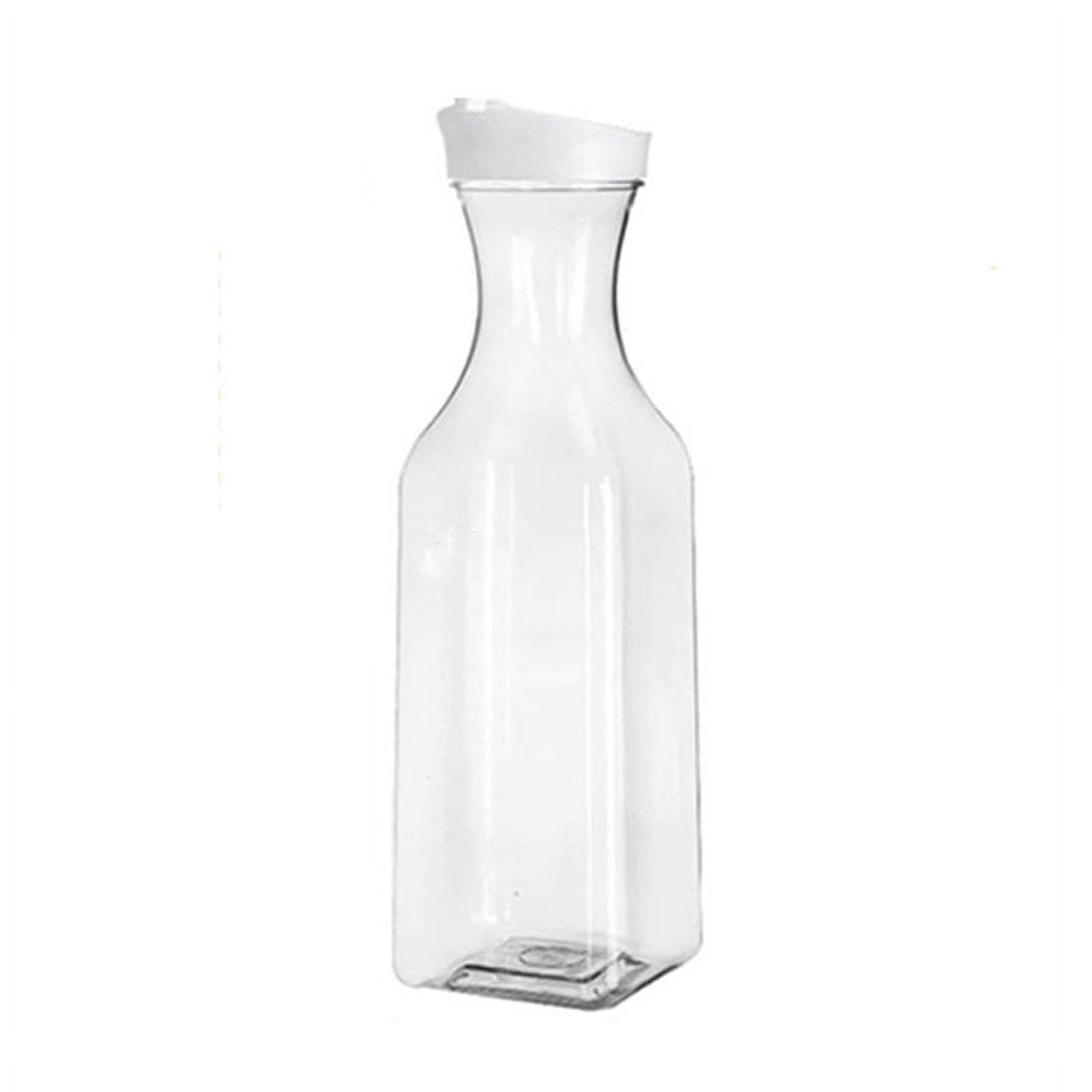 50 Oz Large Plastic Water Bottle with Flip Cap, Square Base Juice ...