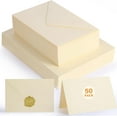 50 PACK Cream Blank Cards and Envelopes 4x6 Inch, Note Greeting Cards ...