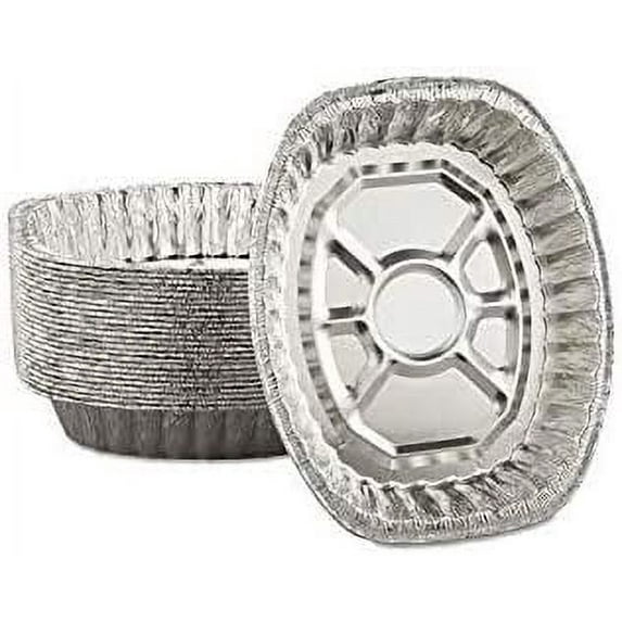 50 PACK - Disposable Durable Oval Roaster Pan - Turkey Roasting Pans ...