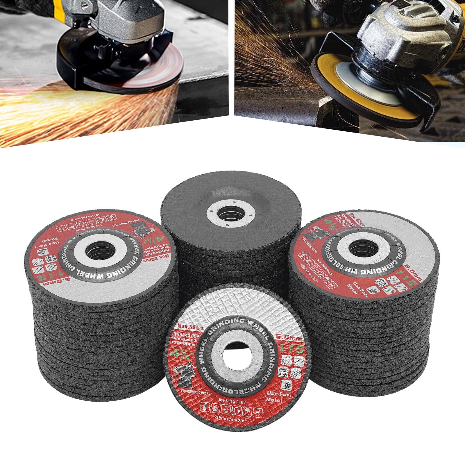 50 PACK Grinding Wheels Metal Steel 4.5 Disc Angle Grinder 50 Pack ...