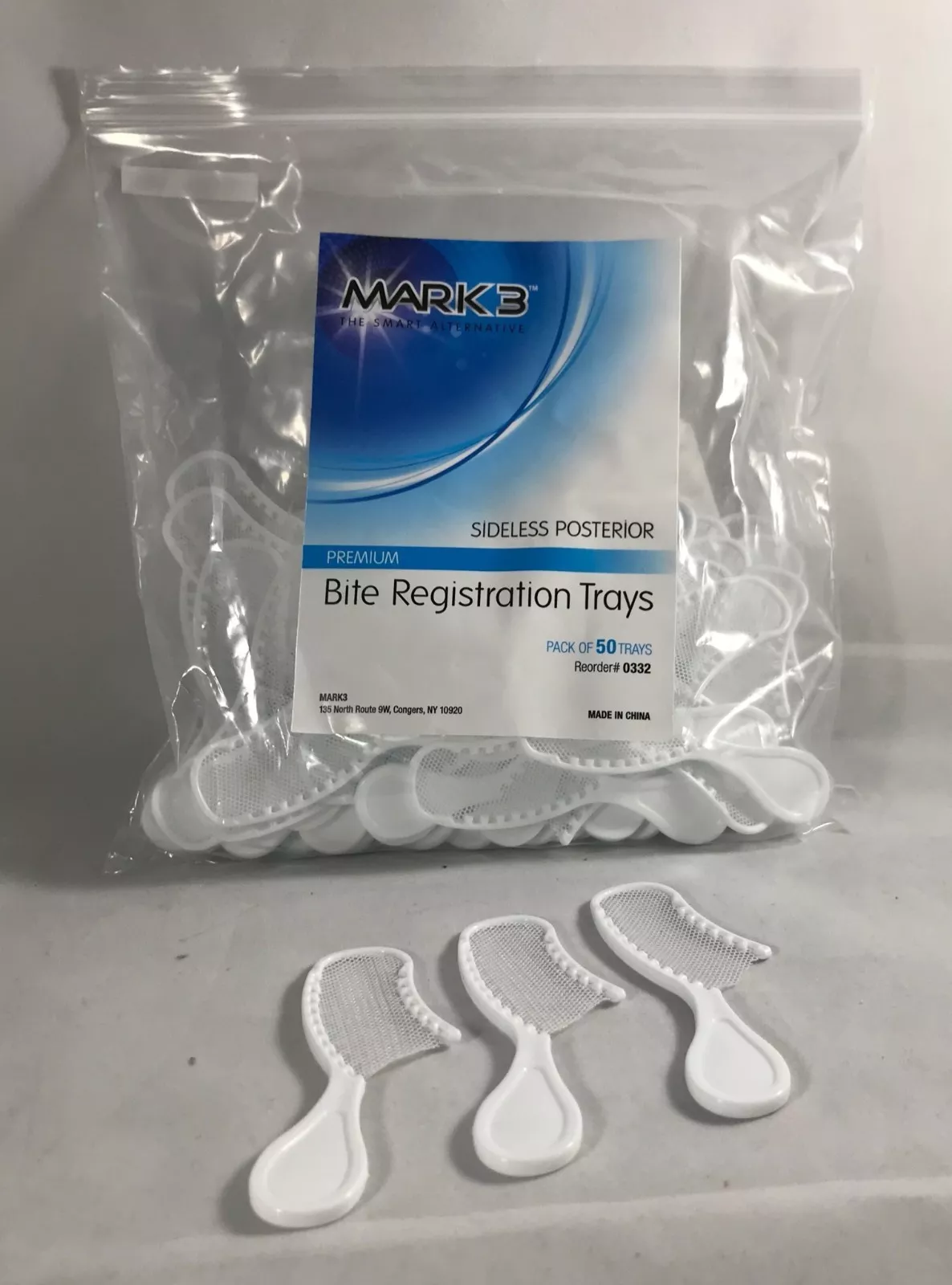 50 PC Mark3 Sideless Posterior Bite Registration Tray Dental Impression ...