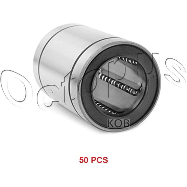 50 PC Premium LM16 UU Metal Shielded Linear Slide Bush Ball Bearing 16 ...