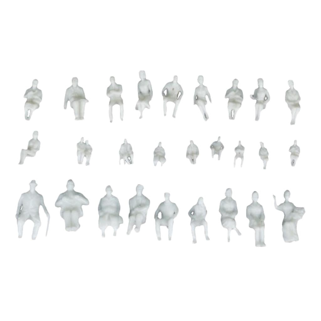 50 PCS 1/50 Miniature Model Seated People Figure Model Set for Kids ...