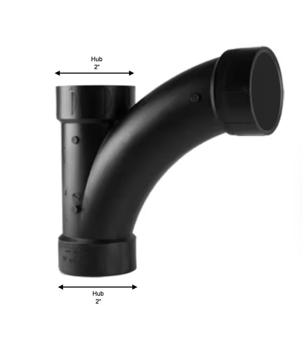 (5 PCS) 2 inch Combination Wye & 45 Degrees Elbow, ABS,Fitting 2 ...