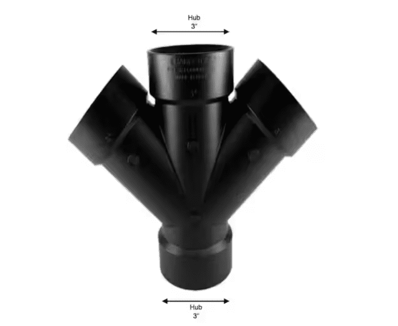 (5 PCS). 3x3x2x2 Inch Double WYE Reducing , ABS Fitting - Walmart.com