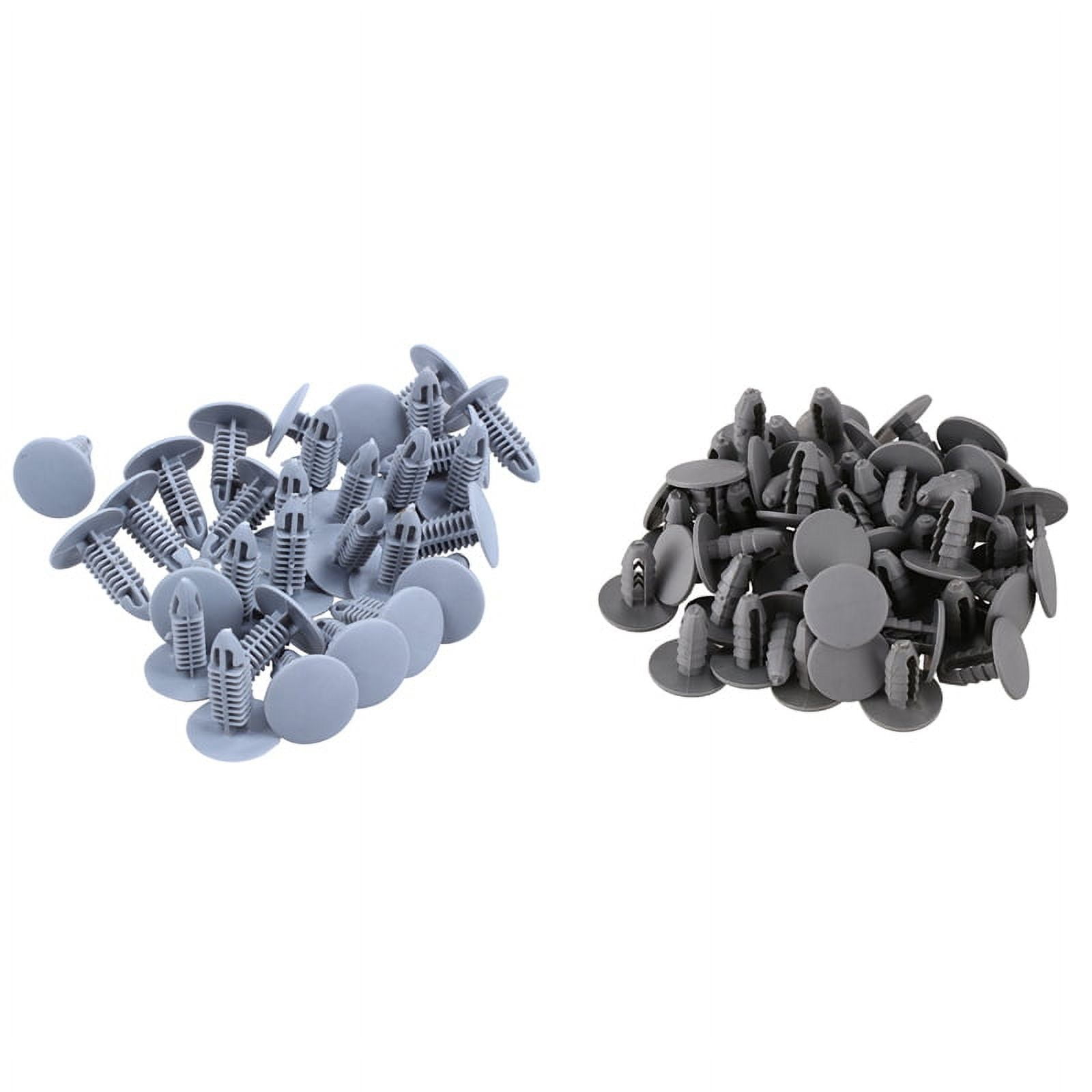 50 PCS 8Mm Hole Gray Plastic Rivet & 30 Pcs Plastic Fastening Screws ...