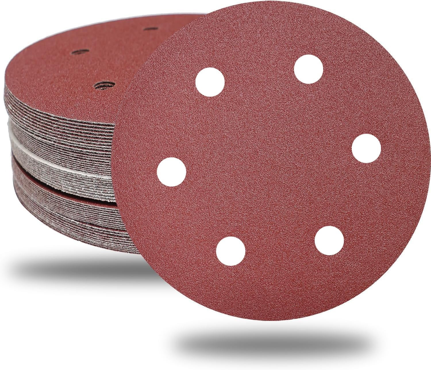 50 PCS 9 Inch 6 Hole Drywall Sanding Discs Set -10 Each of 60 80 120 ...